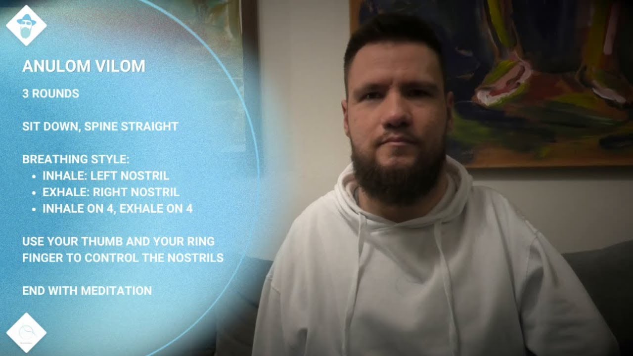 Anulom Vilom (Alternate Nostril Breathing) | 4-4 Pattern | 3 Rounds ...