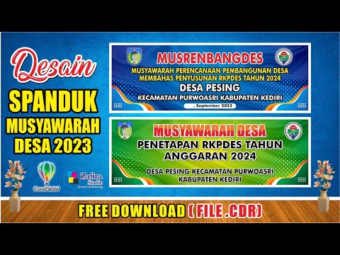 DESAIN SPANDUK MUSYAWARAH DESA TERBARU (FREE DOWNLOAD CDR) - YouTube
