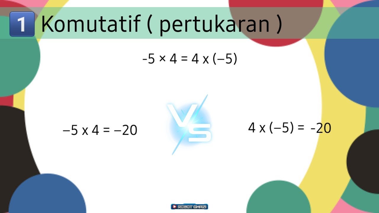 Sifat sifat perkalian bilangan bulat komutatif asosiatif dan ...