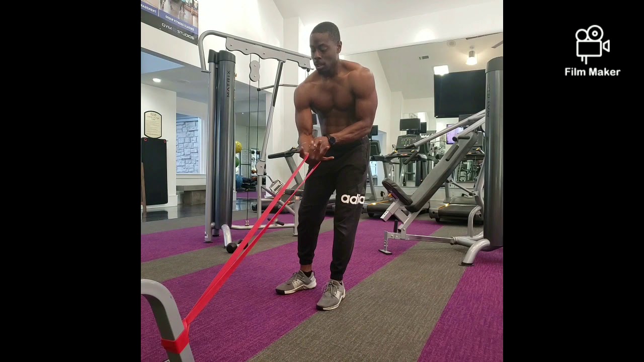Back & Core resistance band workout - YouTube