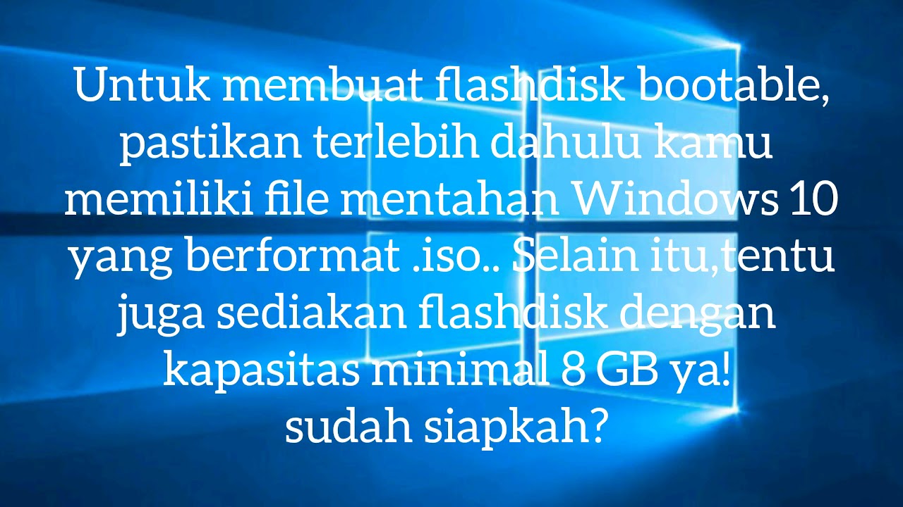Cara Menggunakan Rufus Untuk Install Windows 10 - YouTube