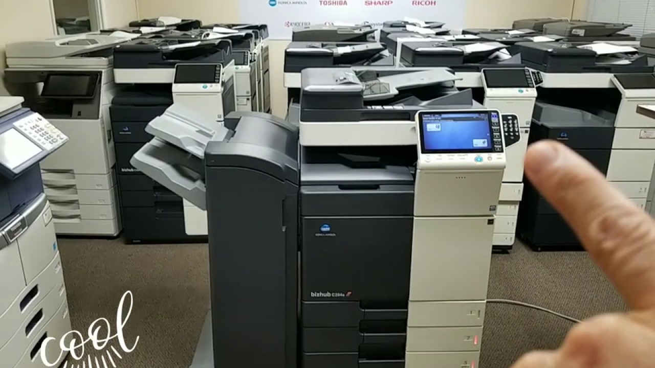 Konica Minolta Bizhub c284e-Meter only 12k - YouTube