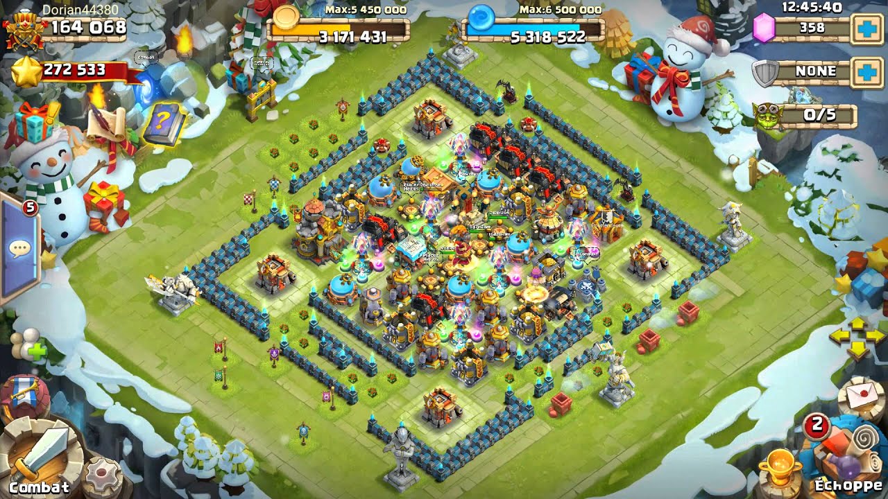 [Castle clash] Base Guerre des GUILDES - YouTube