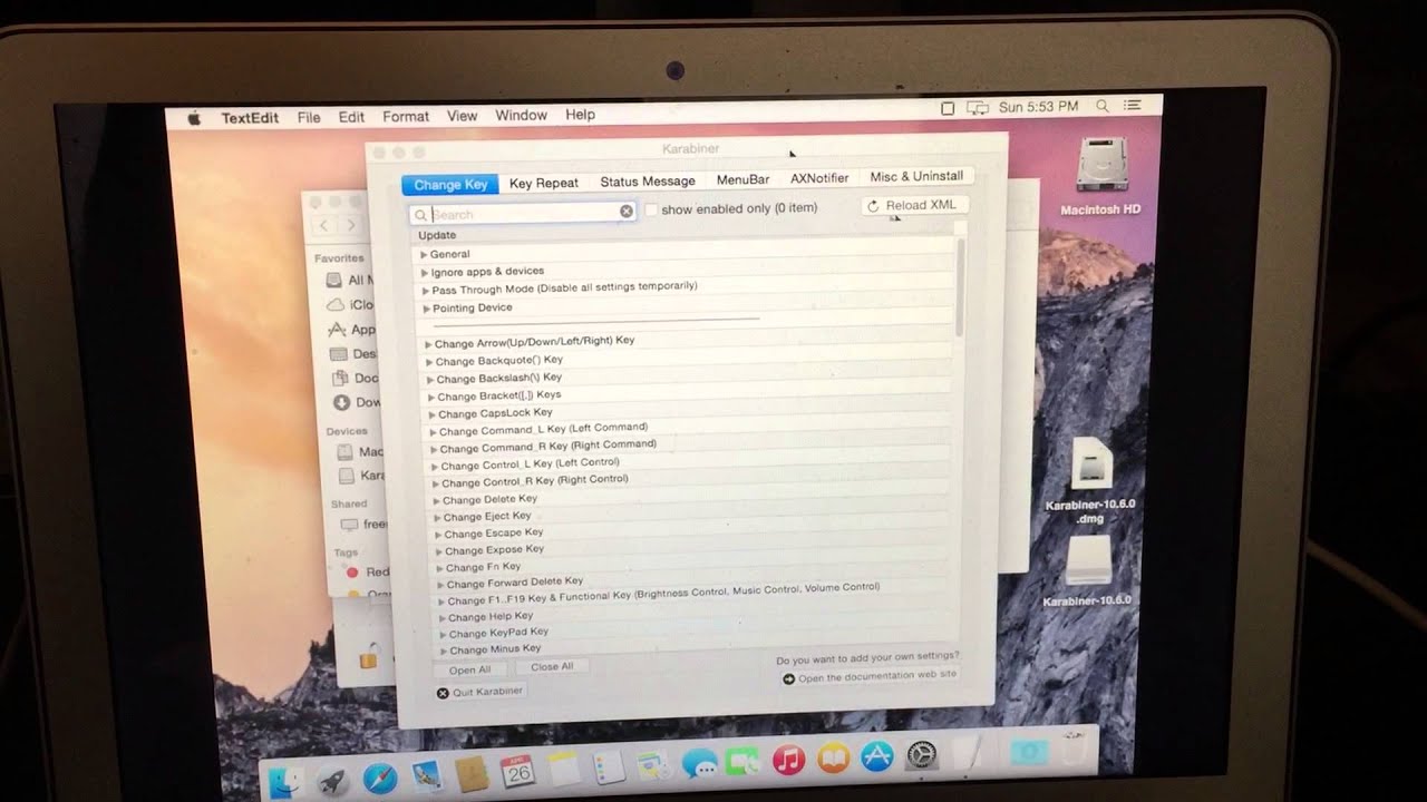 How to remap a qwerty keyboard to Frogpad one handed keyboard on Mac ...