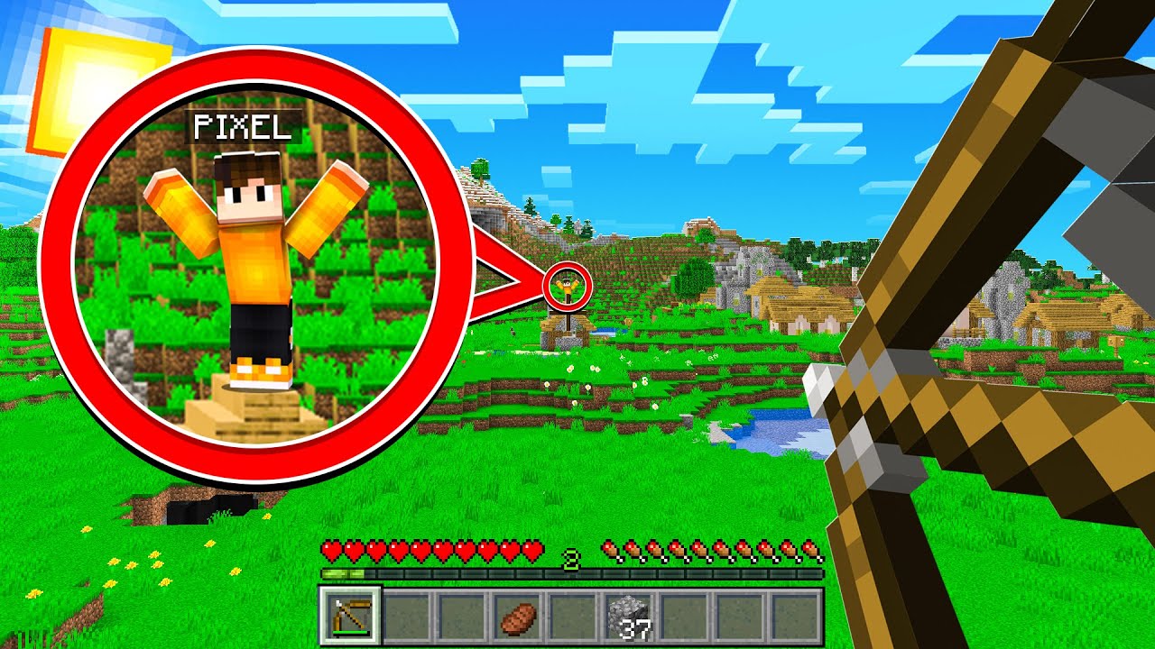 EU APRENDI A USAR O ARCO E FLECHA USANDO ESSA TÉCNICA NO MINECRAFT ...