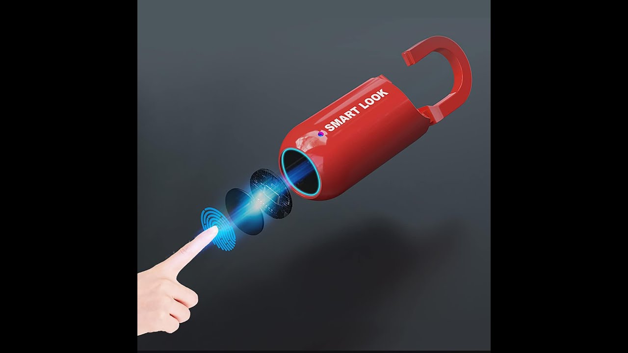 Mini Smart Fingerprint Lock Biometric USB Rechargeable Padlock Chip for ...
