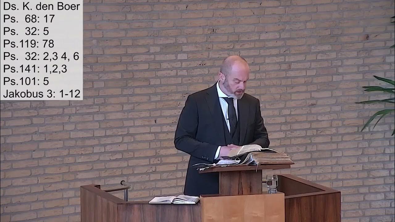 Zondagmorgen 23 februari 2025 - Ds. K. den Boer - YouTube