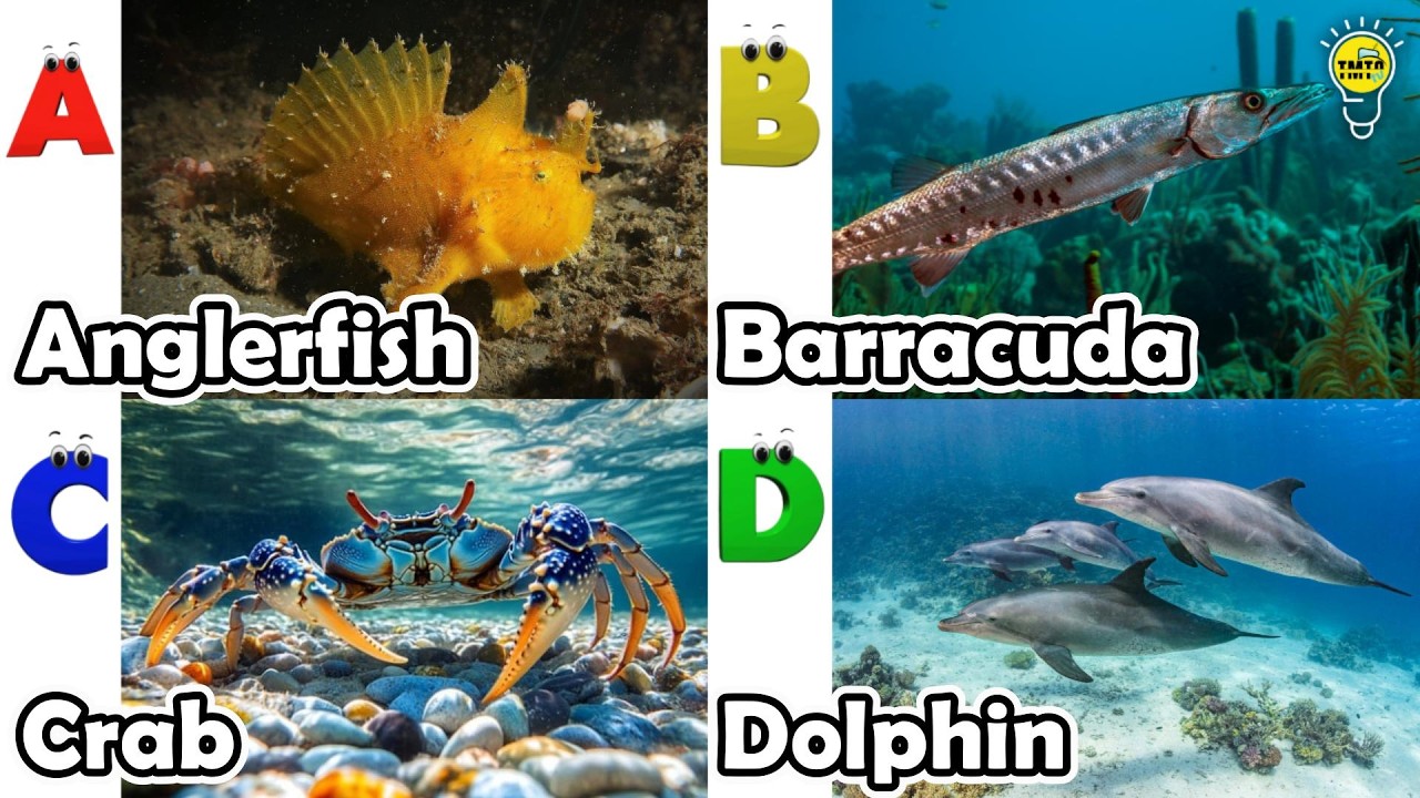 ABC Sea Animals song | Learn Alphabets | English and Animals for Kids ...
