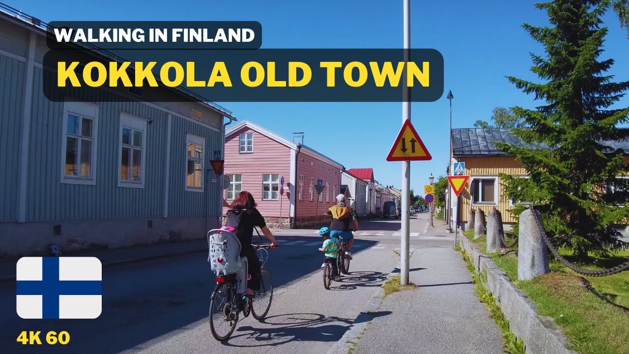 Walking in Finland: Kokkola Old Town Neristan in the Summer - YouTube