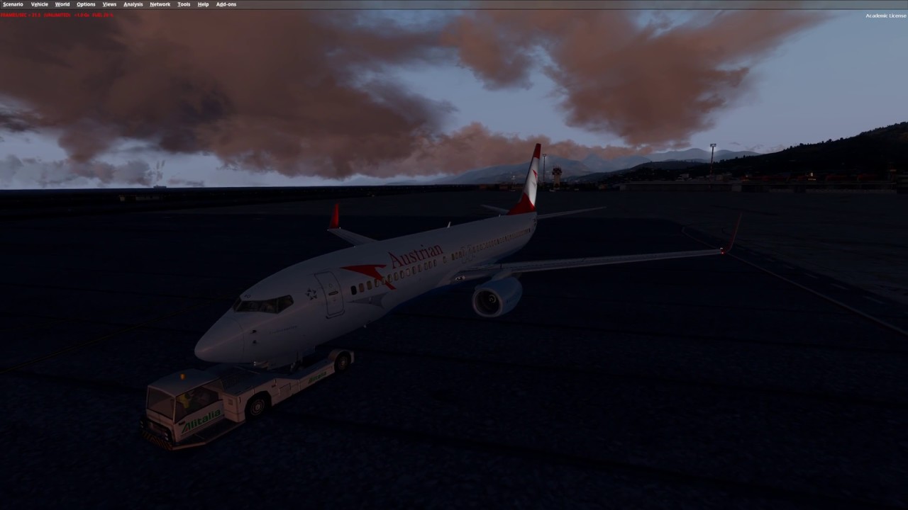 What a fun approach! Amazing Orbx LOWI Rw 08 Loc approach. PMDG NGX ...