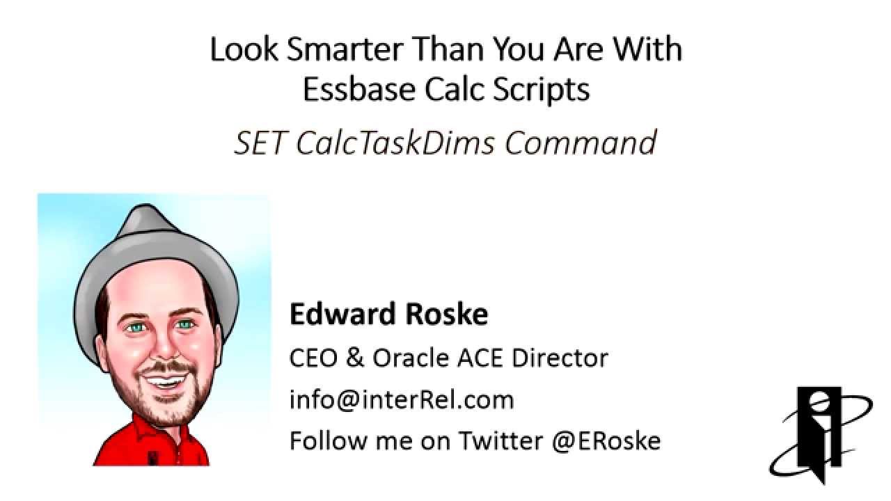 Essbase SET CalcTaskDims Command - YouTube