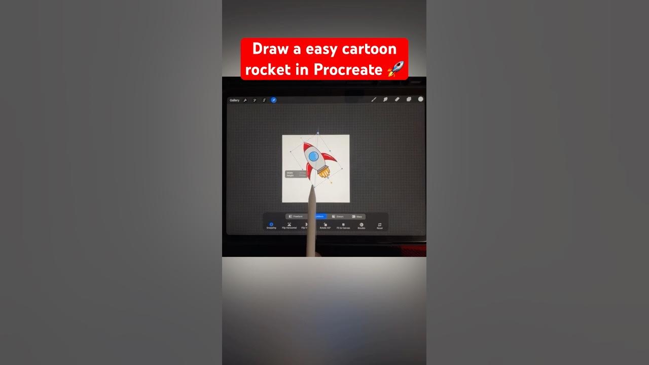 Easy rocket drawing in Procreate #procreateforkids #procreate #procreatetutorial #easyprocreate ...