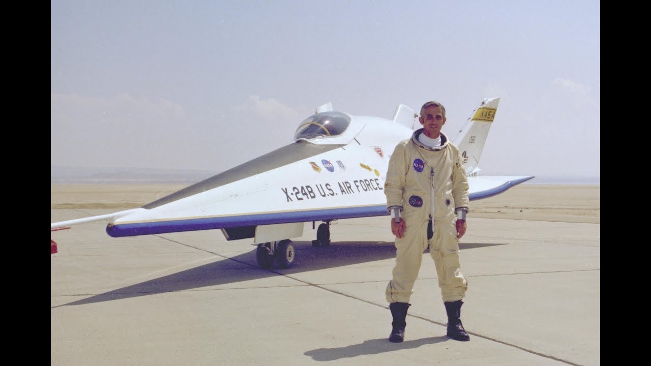 X 24B in flight and landing, lifting bodies, test flight - YouTube