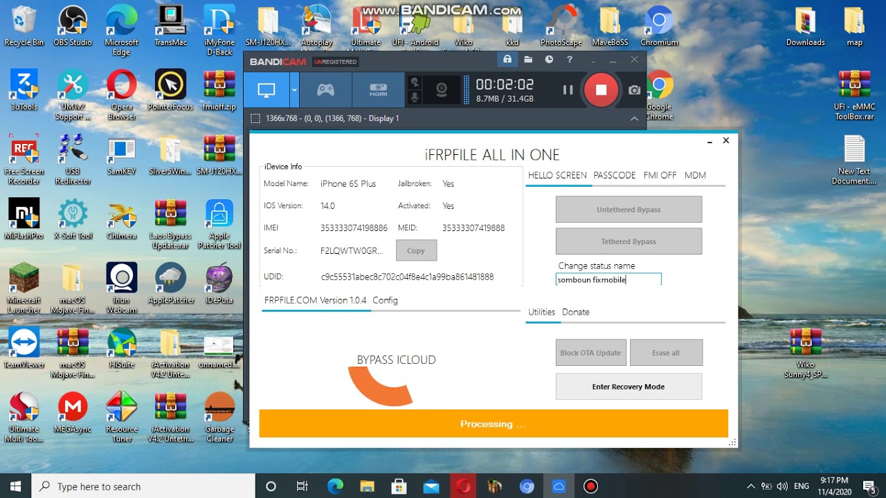 WINDOWS] FREE UNTETHERED ICLOUD BYPASS - ONE CLICK BYPASS IOS 13-14-14. ...