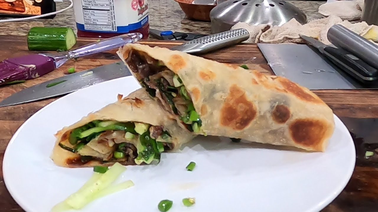 Late Night Taiwanese Scallion Beef Rolls Using Tortillas - YouTube