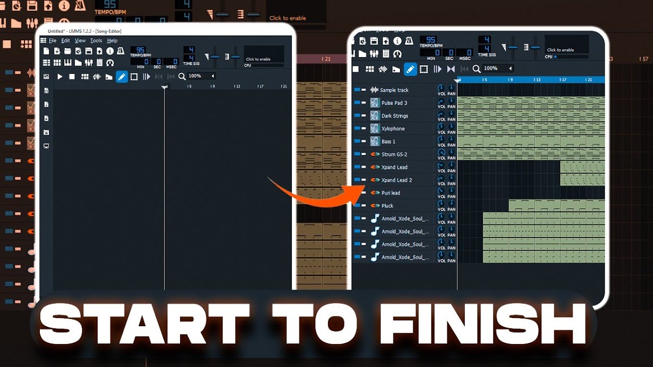 Making a Beat from scratch in Lmms ( Beginners Guide) - YouTube