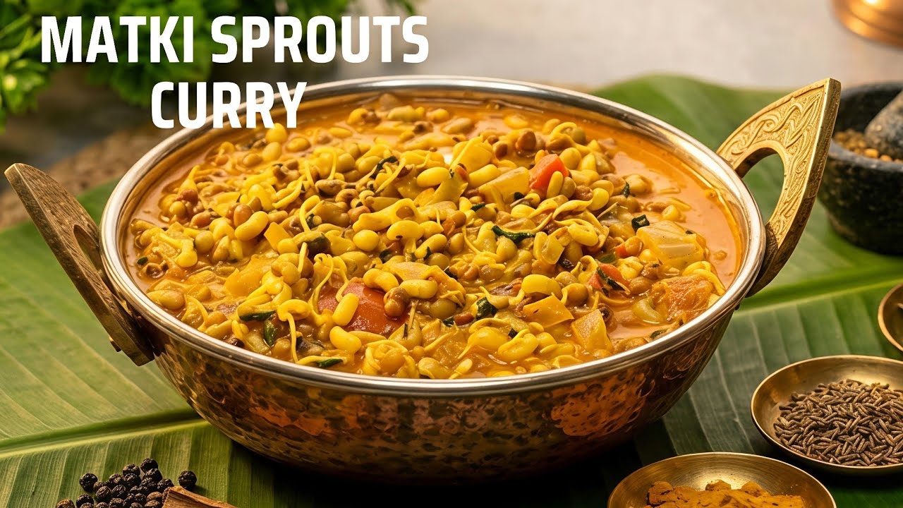 Matki sprouts Curry |Matki Usal |Sprouted Mothbean Curry |ಮಡಕಿ ಕಾಳಿನ ...