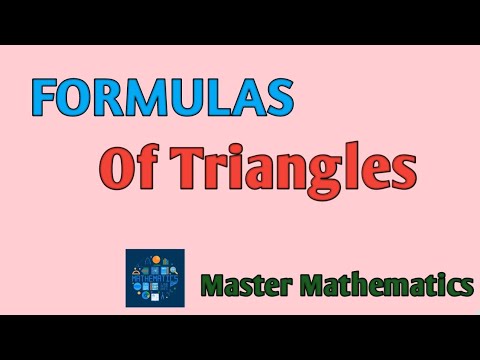 AREA OF TRIANGLES DIFFERENT TYPES OF TRIANGLE AREAS FORMULAS Master ...