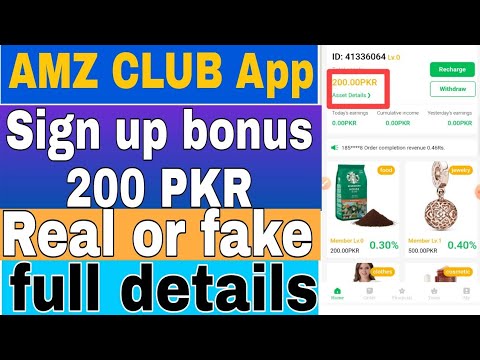 How to earn money from AMZ CLUB website.|| amz club App||real or fake ...
