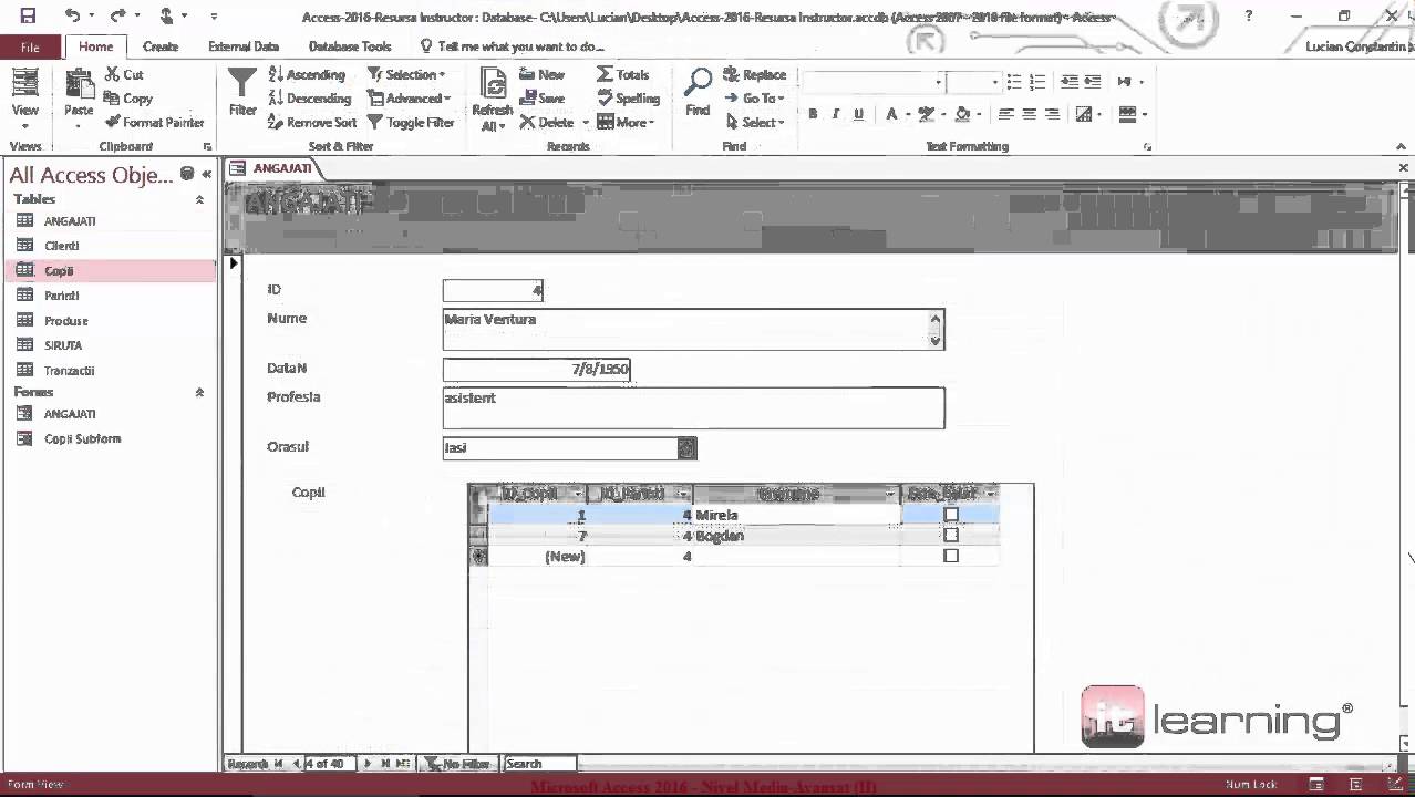 Prezentare curs Access 2016 Nivel Avansat (II) - YouTube