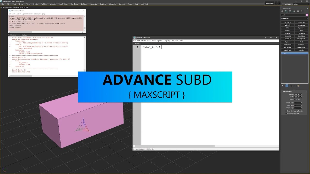 Advance Sub-D Script(A substitute of Maya Sub-D) // 3dsMax(vs. 2010 ...