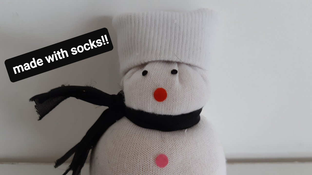 Snowman/using socks and rice - YouTube
