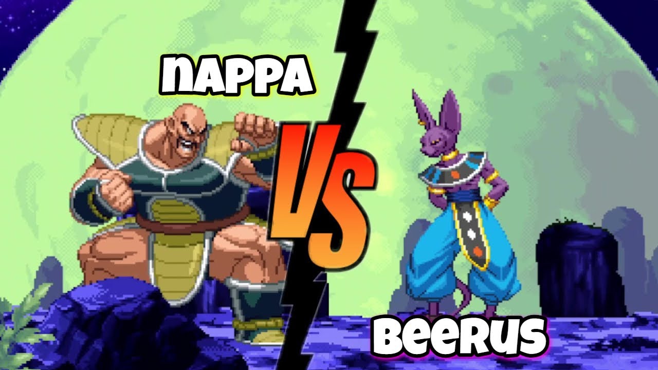 Nappa Vs Beerus dragonball fights / mugen - YouTube