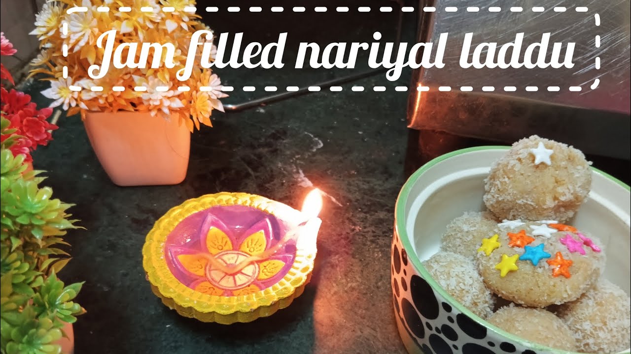 Jam filled nariyal laddu recipe | diwali special | food o'clock | - YouTube