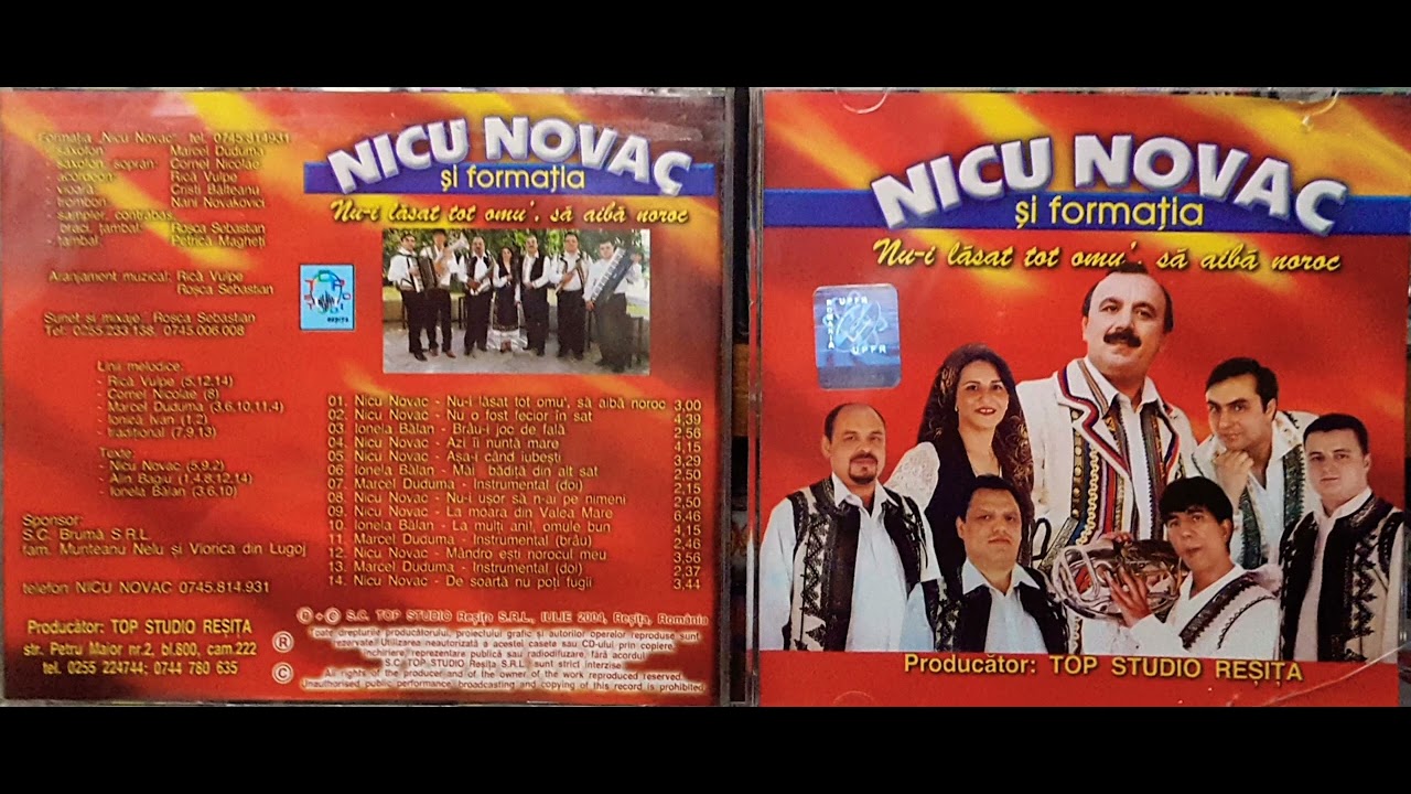 Nicu Novac și formația - Nu-i lăsat tot omu' să aibă noroc - ALBUM ...