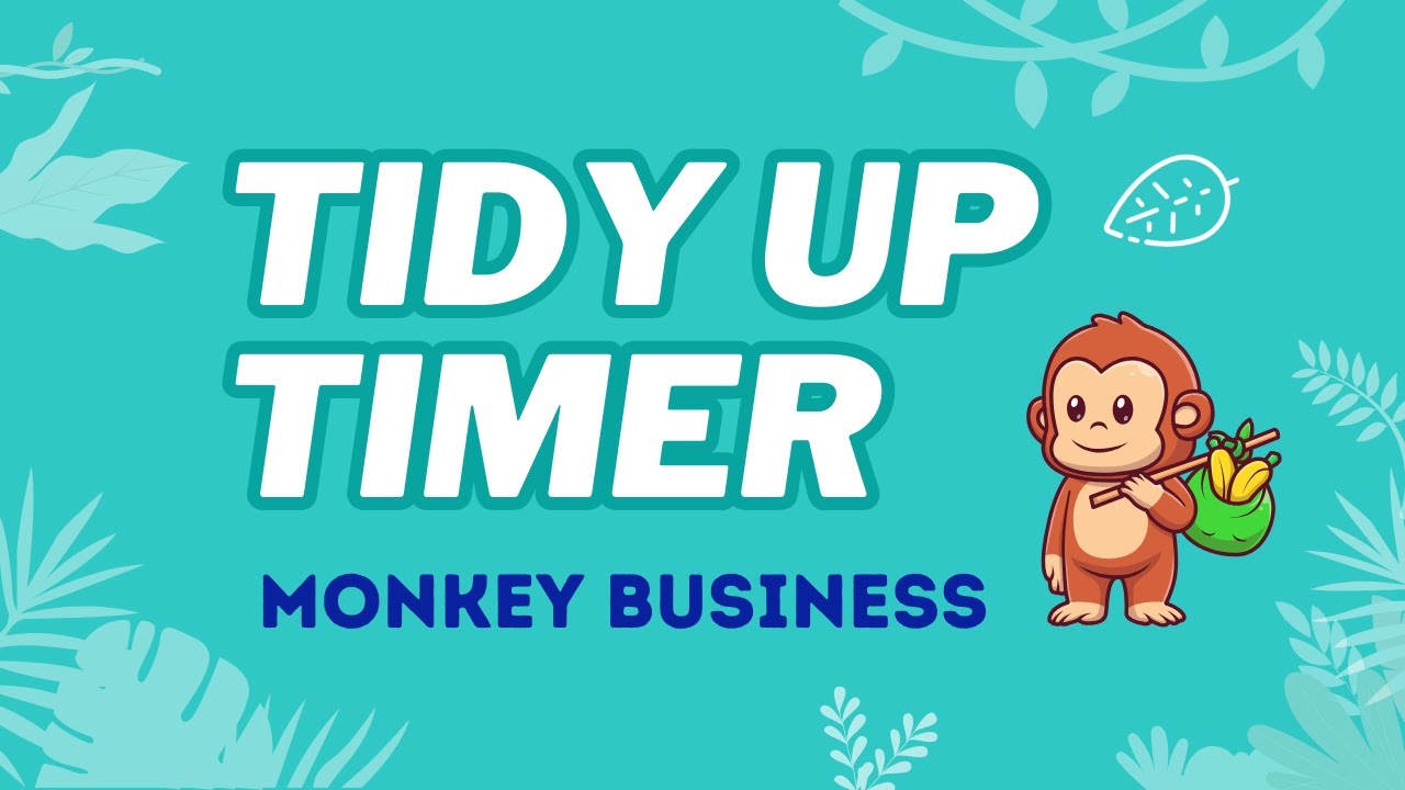5 Minute Tidy Up Timer Game | Clean Up Challenge with Monkey and ...