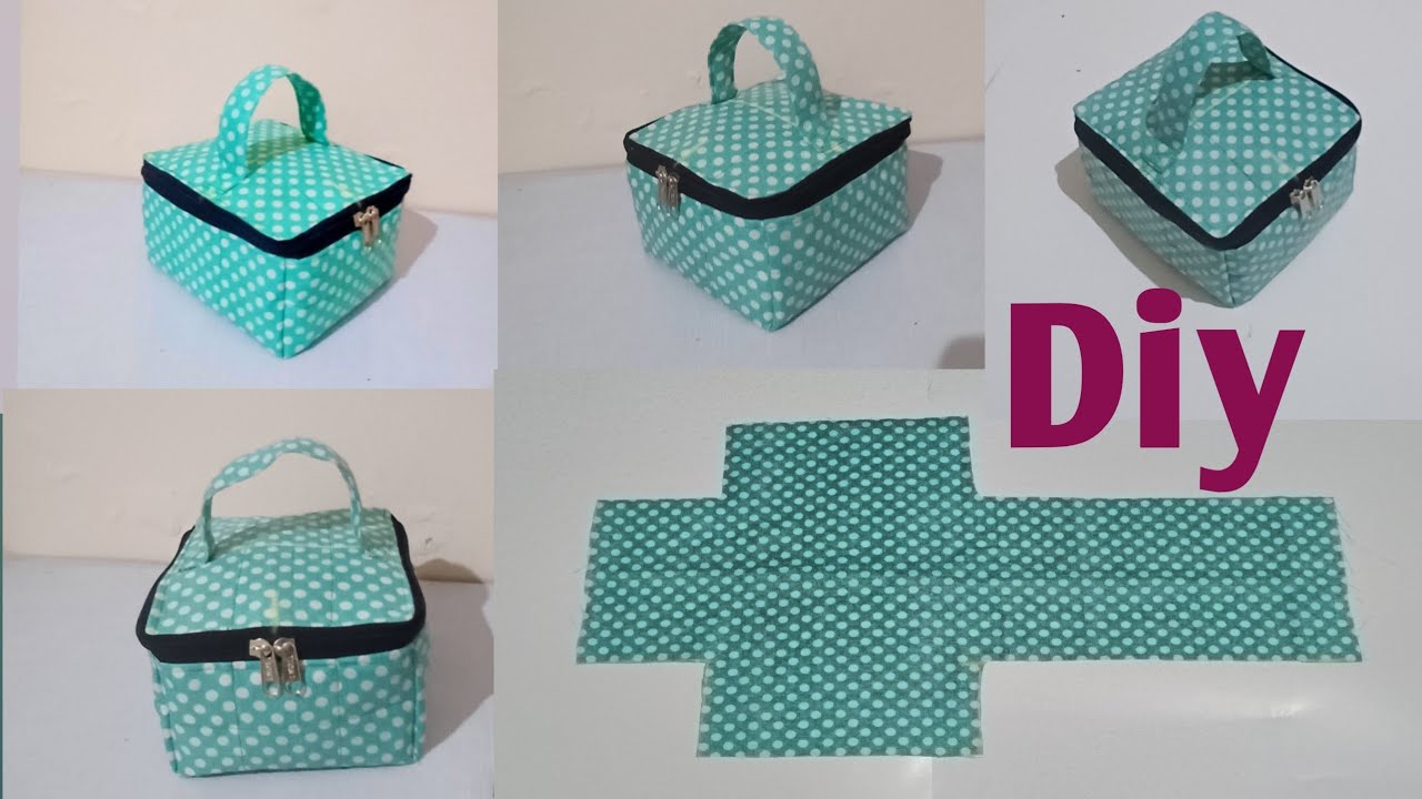 Diy zipper box bag ll easy way ll pouch bag ll diy craft ll style by ...
