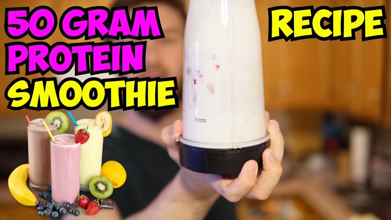 How to Make a 50+ Gram Protein Smoothie {RECIPE} - YouTube