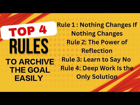 If you follow these rules you can achieve the goal easily #motivation # ...