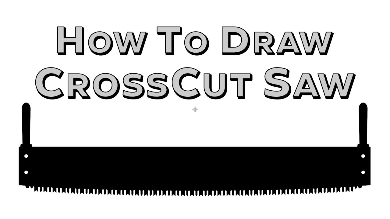 How to Draw a Crosscut Saw CNC Art - YouTube
