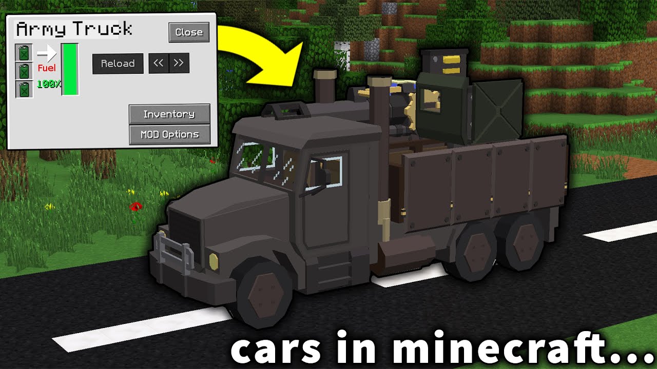 I made my FIRST CAR for TRANSPORT in Minecraft! - YouTube