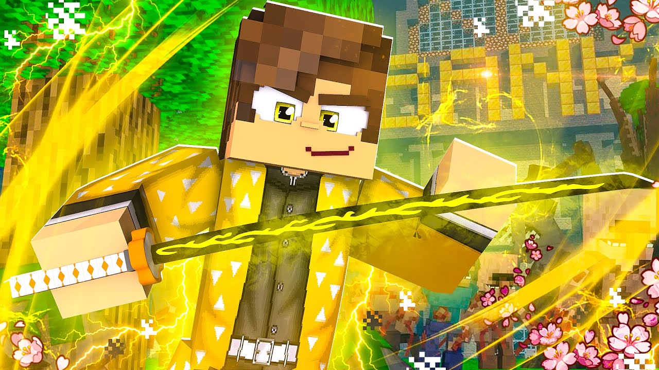 NICHIRIN DO ZENITSU NO MINECRAFT !! DEMON SLAYER ONI EP. 2‹ KR4TOS ...