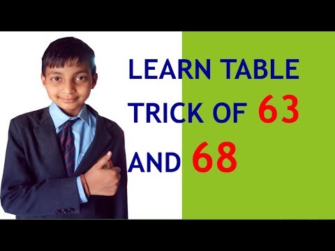 TABLE OF 63 AND 68 - YouTube
