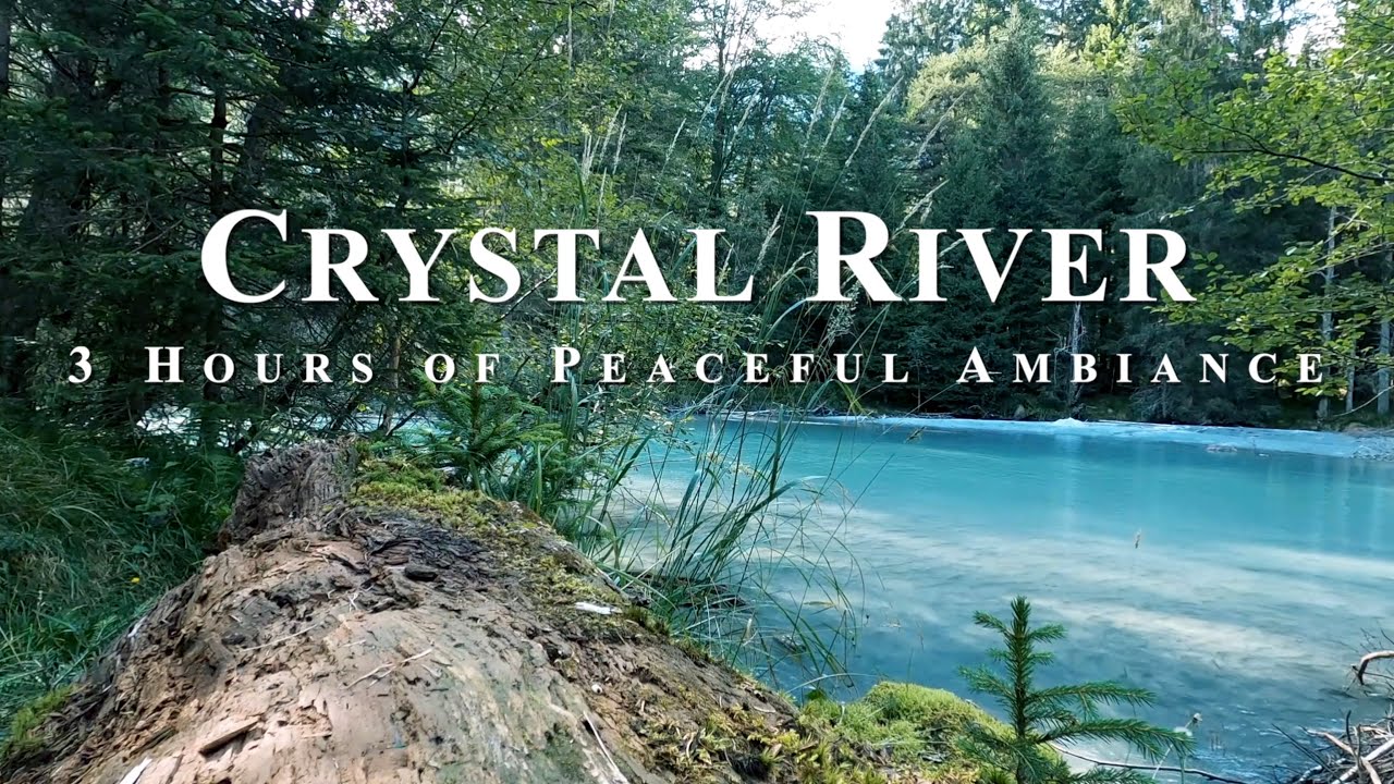 Crystal Blue River with Calming Rushing Water Sounds | Tranquil Nature ...