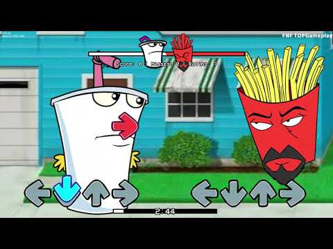 FNF vs Aqua Team Hunger Force (Frylock vs Meatwad, Master Shake & Carl ...