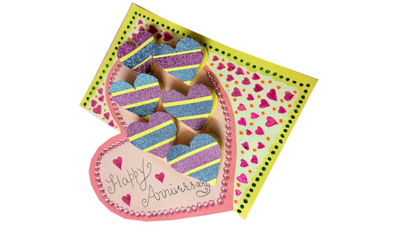 ANNIVERSARY CARD Easy Handmade Wedding Anniversary Card Ideas POP UP ANNIVERSARY CARD Easy Handmade Wedding Anniversary Card Ideas POP UP