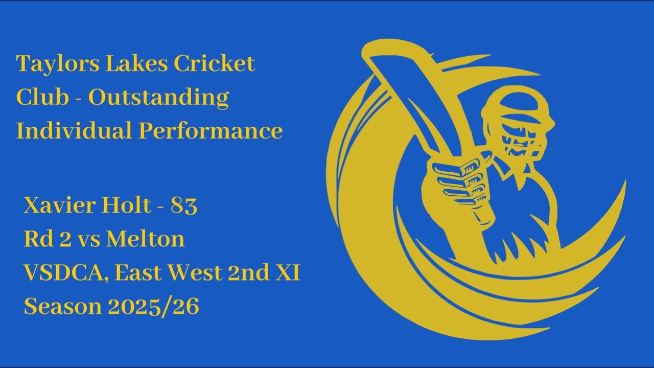 Xavier Holt 83 VSDCA East West Second XI round 2 2025/26 vs Melton ...