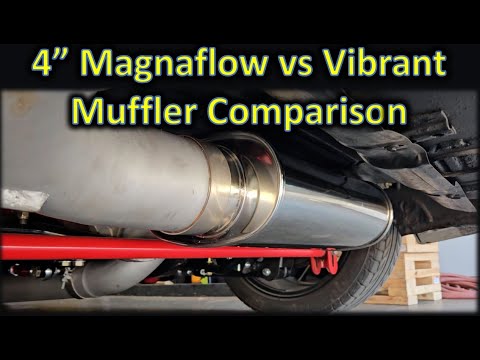 4" Muffler Comparison Magnaflow vs Vibrant - YouTube