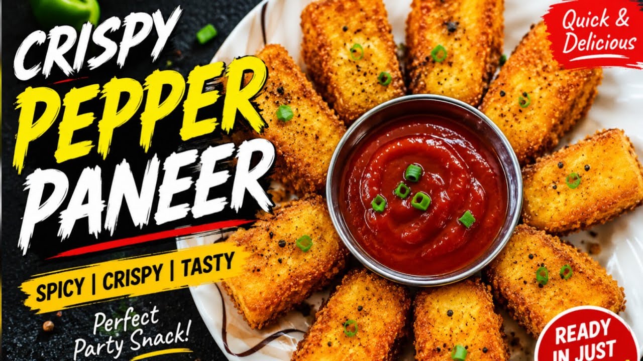 Pepper Paneer। Masala Pepper Paneer। Perfect Party Starter Snack ...