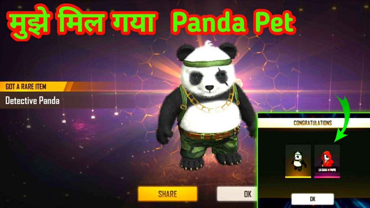 How Get Free Panda Pet In Free Fire | Panda In A Jumpsuit Event ...