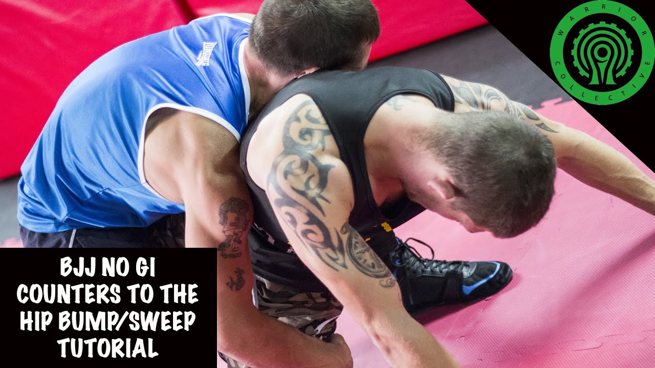 BJJ No Gi Counters to the Hip Bump/Sweep Tutorial - YouTube