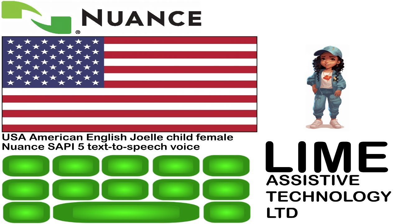 Joelle USA English child female Nuance text to speech voice - YouTube
