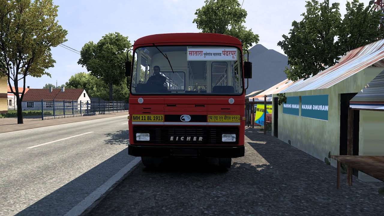 Satara to Pandharpur MSRTC Eicher Bus Euro Truck Simulator 2 - YouTube