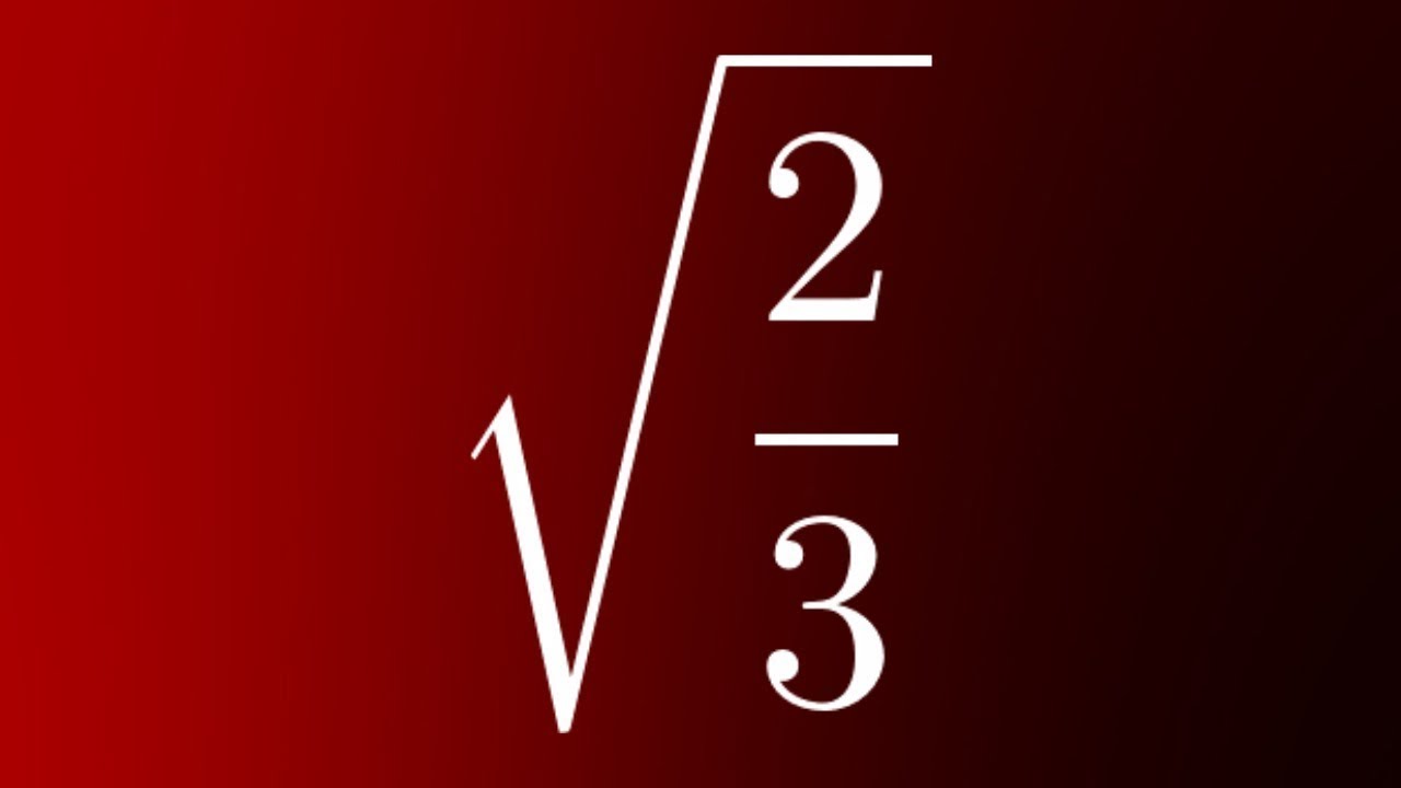 Rationalize Sqrt 2 3 YouTube
