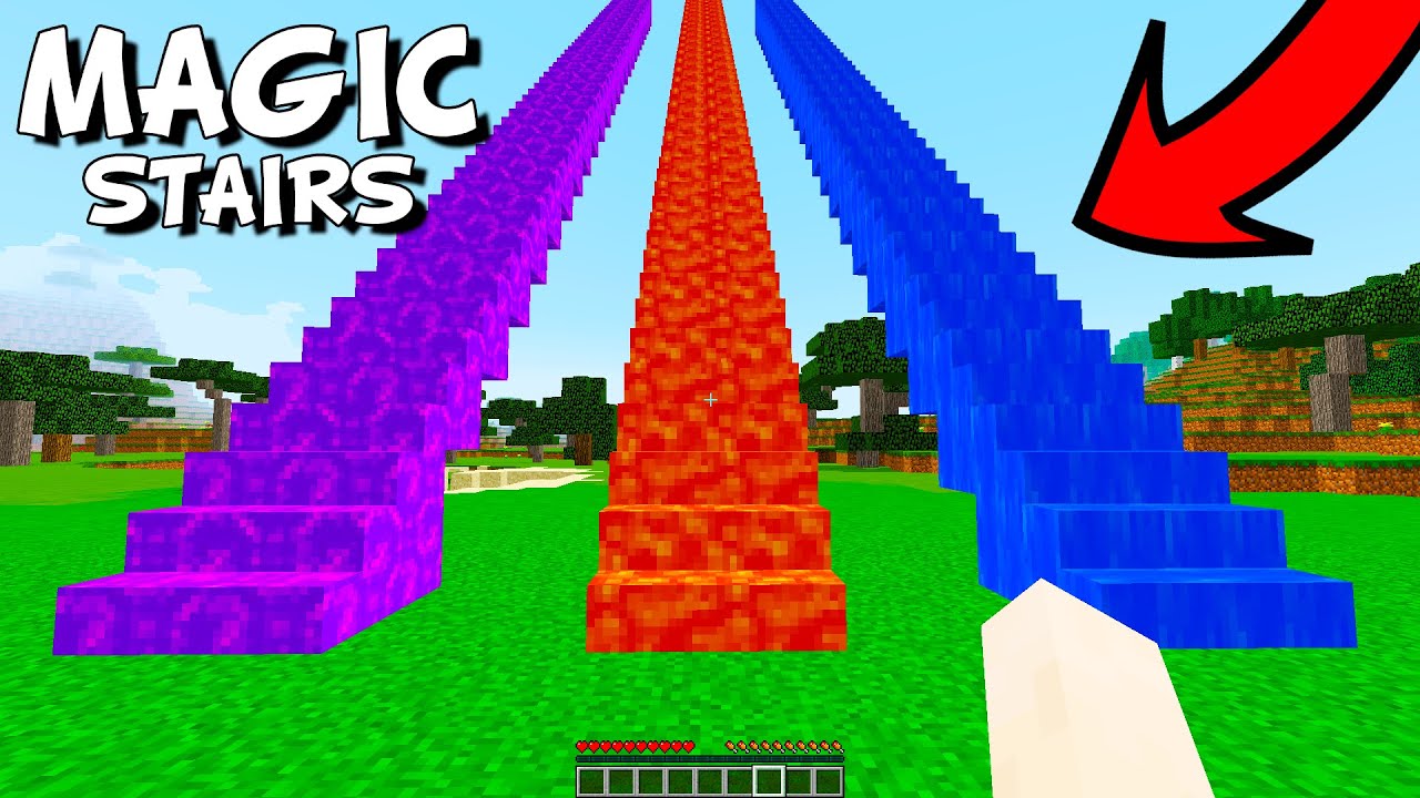 NEW SECRET STAIRS in Minecraft? LAVA vs WATER vs PORTAL LADDER! - YouTube