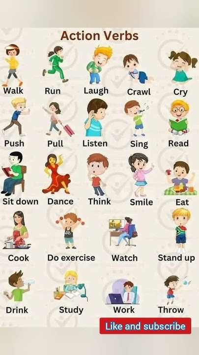Action Verbs: Visual Learning #youtube #english #shorts - YouTube